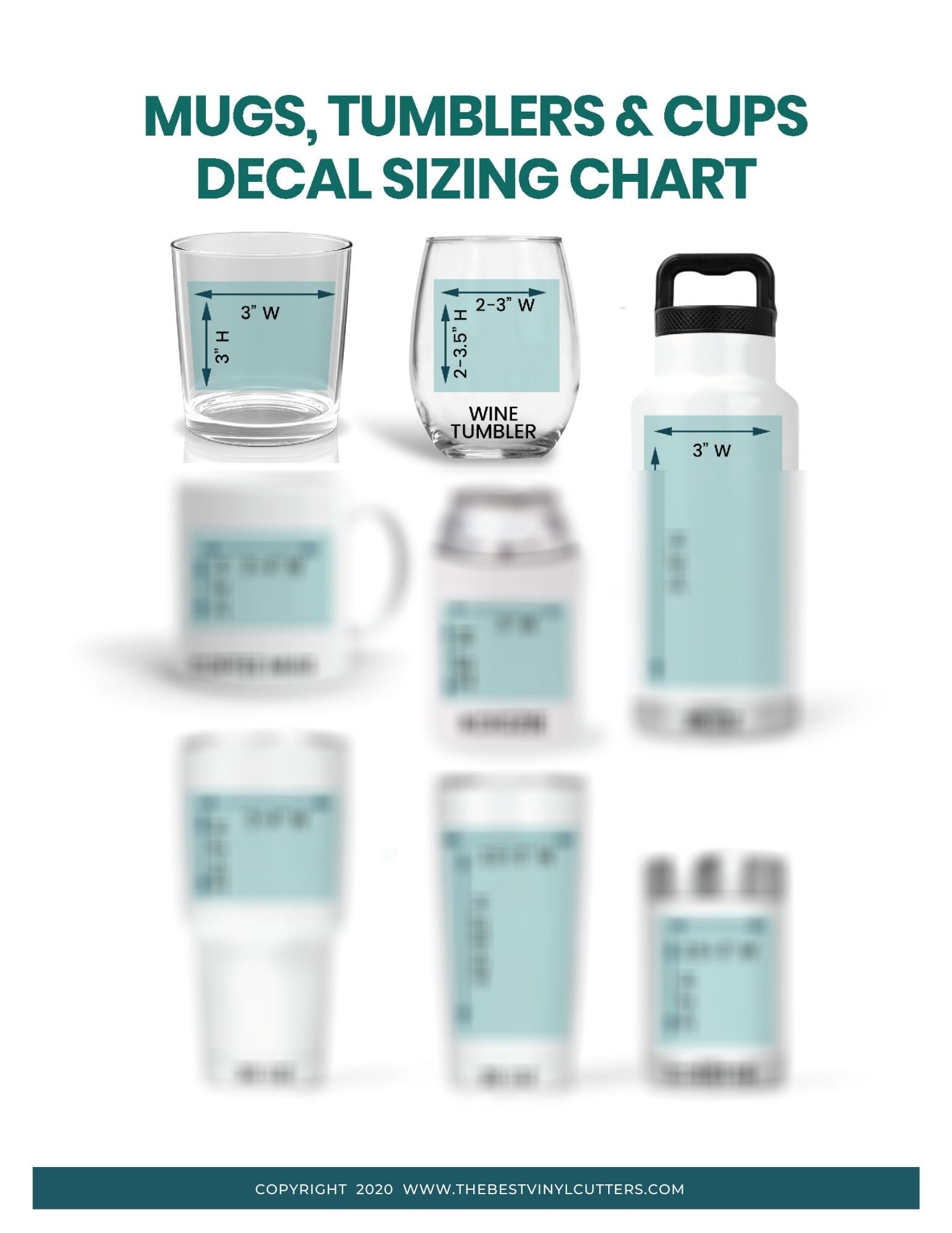 Printable Cheat Sheets for Decal Sizing Chart - Beginners Guide PDF ...
