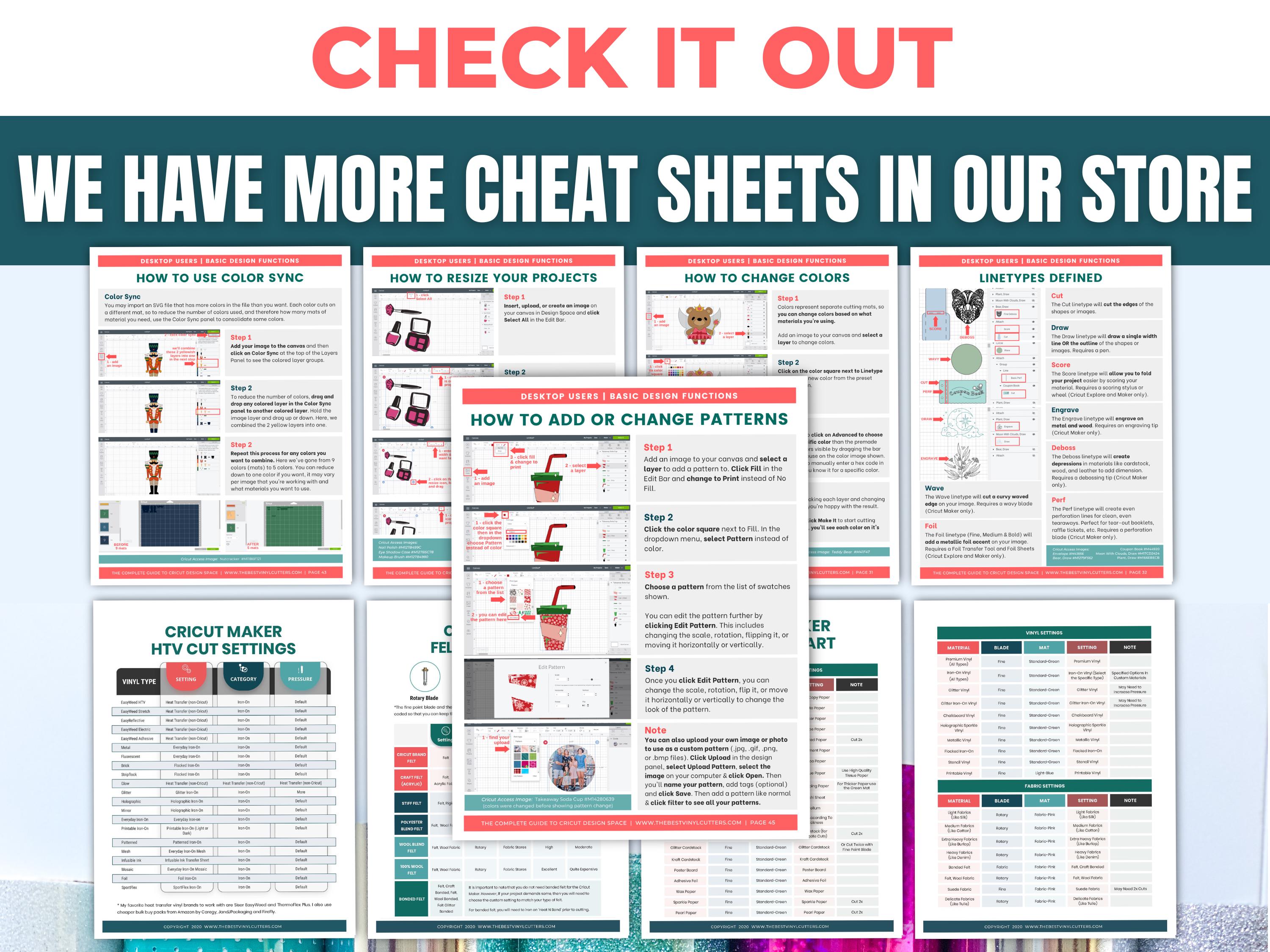 HTV Shirt Decals Placement Size Chart Printable Cheat Sheet | Heat ...