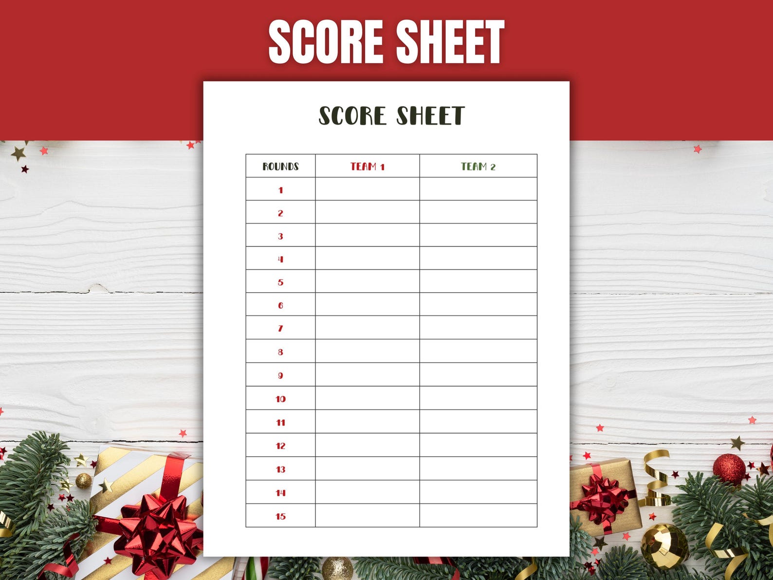 Printable Christmas Taboo | Holiday Printable | Family, Group Party or ...