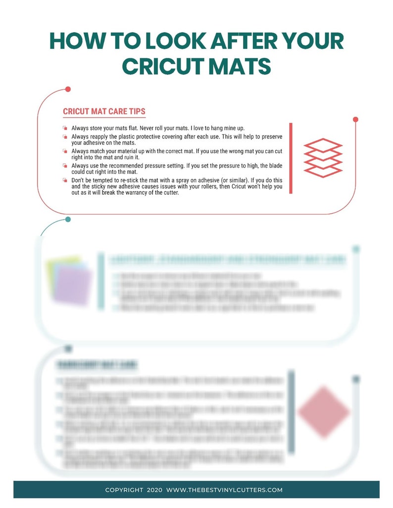 Printable Cheat Sheets for Cricut Tools & Accessories Beginners Guide ...