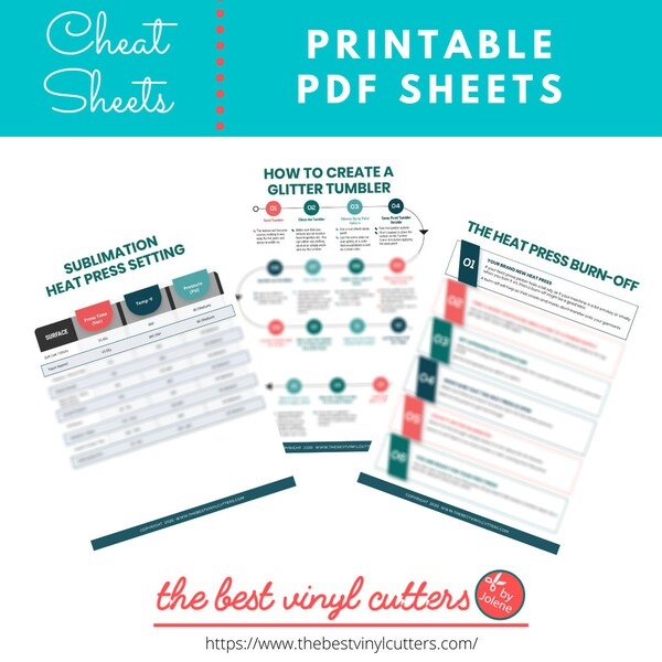 Printable Cheat Sheets for Sublimation Heat Press Temperature - Etsy Canada