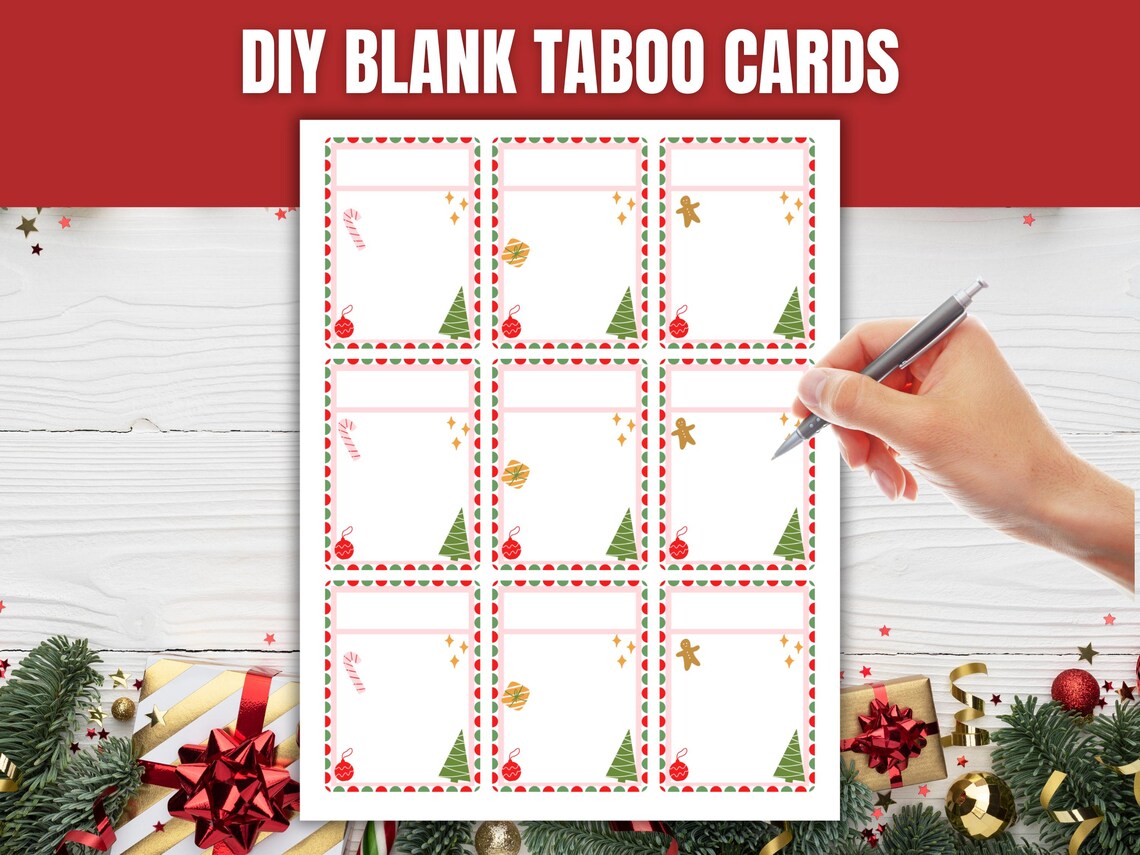 Printable Christmas Taboo | Holiday Printable | Family, Group Party or ...