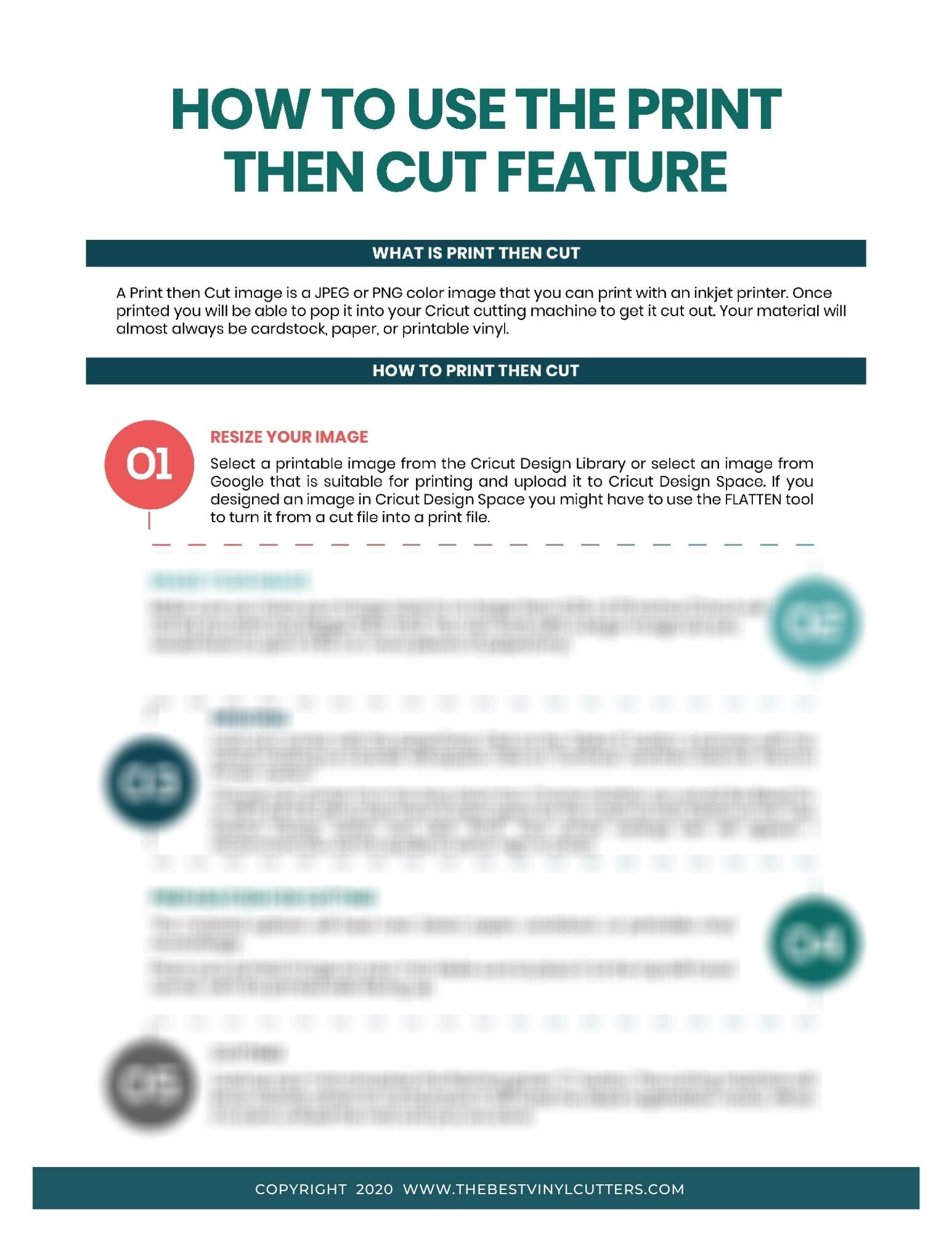 Printable Cheat Sheets for How to Use the Print Then Cut Feature ...