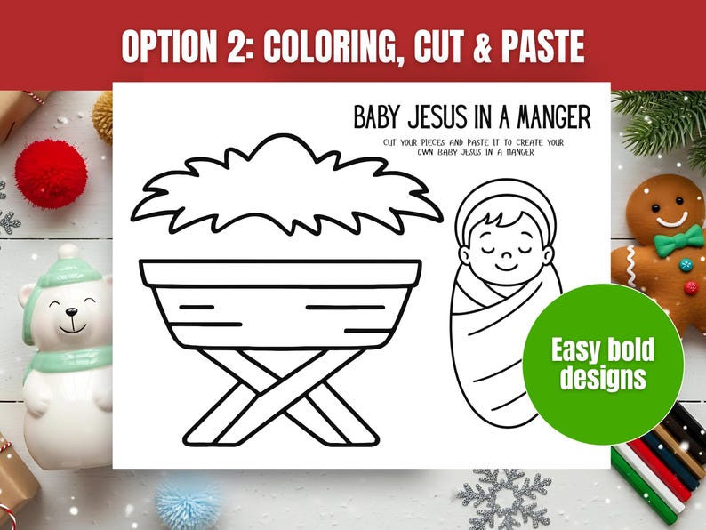 Printable Build a Baby Jesus in Manger Nativity Cut & Paste Bible ...