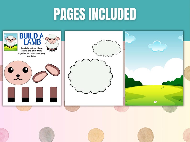 Build a Lamb Printable Craft for Kids | Spring Farm Animals Kids ...