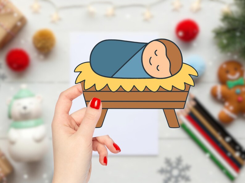 Printable Build a Baby Jesus in Manger Nativity Cut & Paste Bible ...