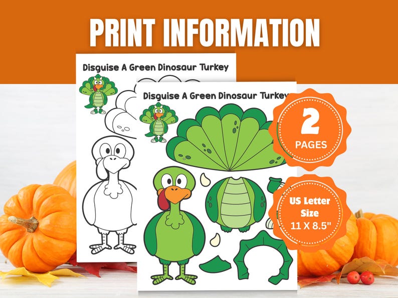 Disguise a Turkey as a Dinosaur Kids Craft | Thanksgiving Activities ...