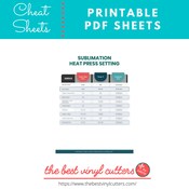 Printable Cheat Sheets for Sublimation Heat Press Temperature - Etsy Canada