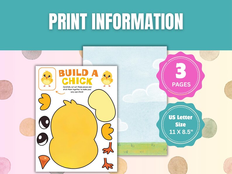 Build a Chick Printable Craft for Kids | Spring Farm Animals Kids ...