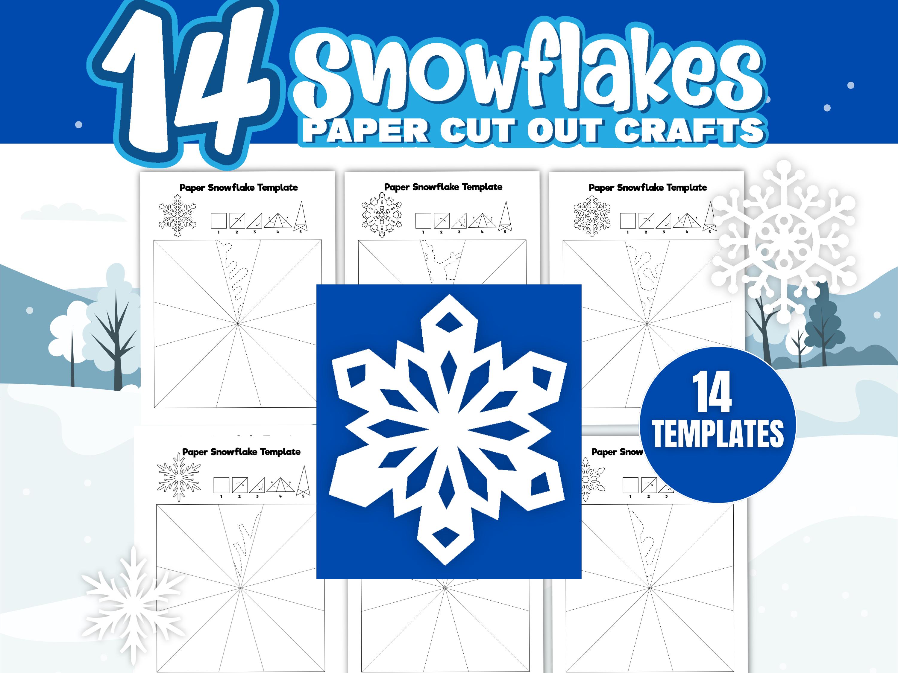 Printable Paper Snowflake Templates | 14 Fold-and-cut Pattern Designs ...