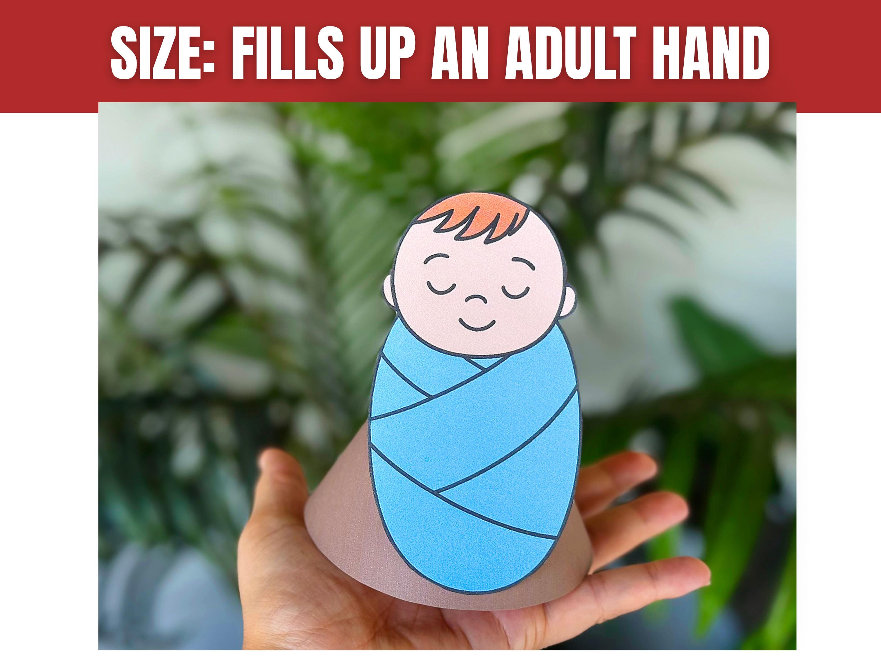 Printable Build a Baby Jesus in Manger Paper Cone Nativity Cut & Paste ...