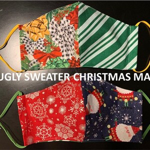 Ugly Xmas Sweater Masks With Lights! - Etsy