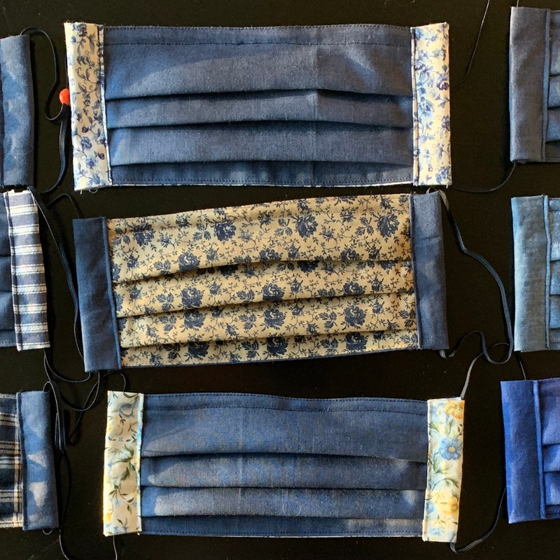 Denim Face Mask - Etsy