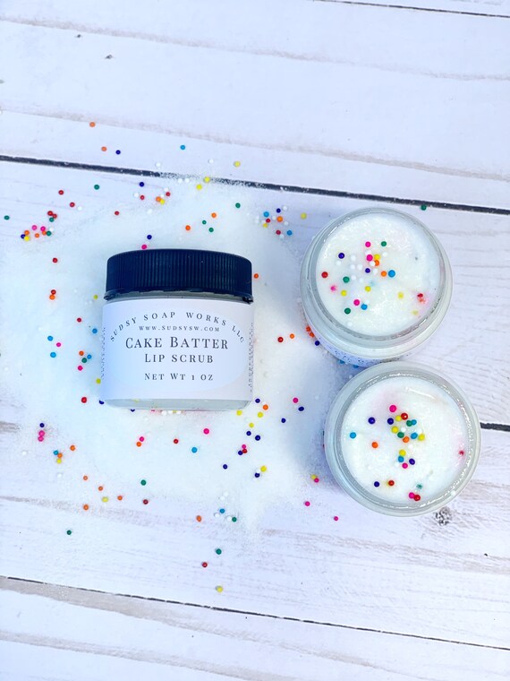Cake Batter Flavored Lip Scrub Whipped Lip Scrub Exfoliating | Etsy