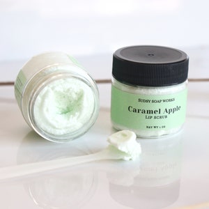 Caramel Apple Flavored Lip Scrub, Whipped Lip Scrub, Exfoliating Lip ...
