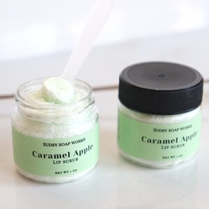 Caramel Apple Flavored Lip Scrub, Whipped Lip Scrub, Exfoliating Lip ...