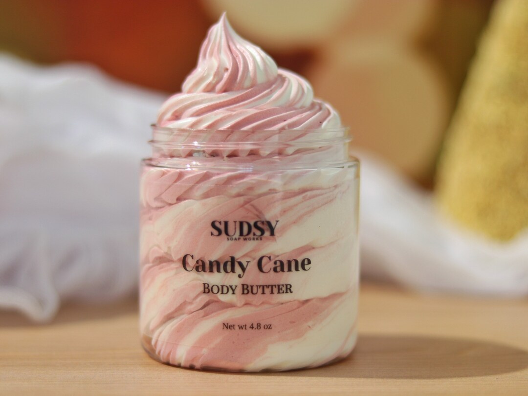 Candy Cane Body Butter, Non Greasy Body Butter, Whipped Body Butter ...