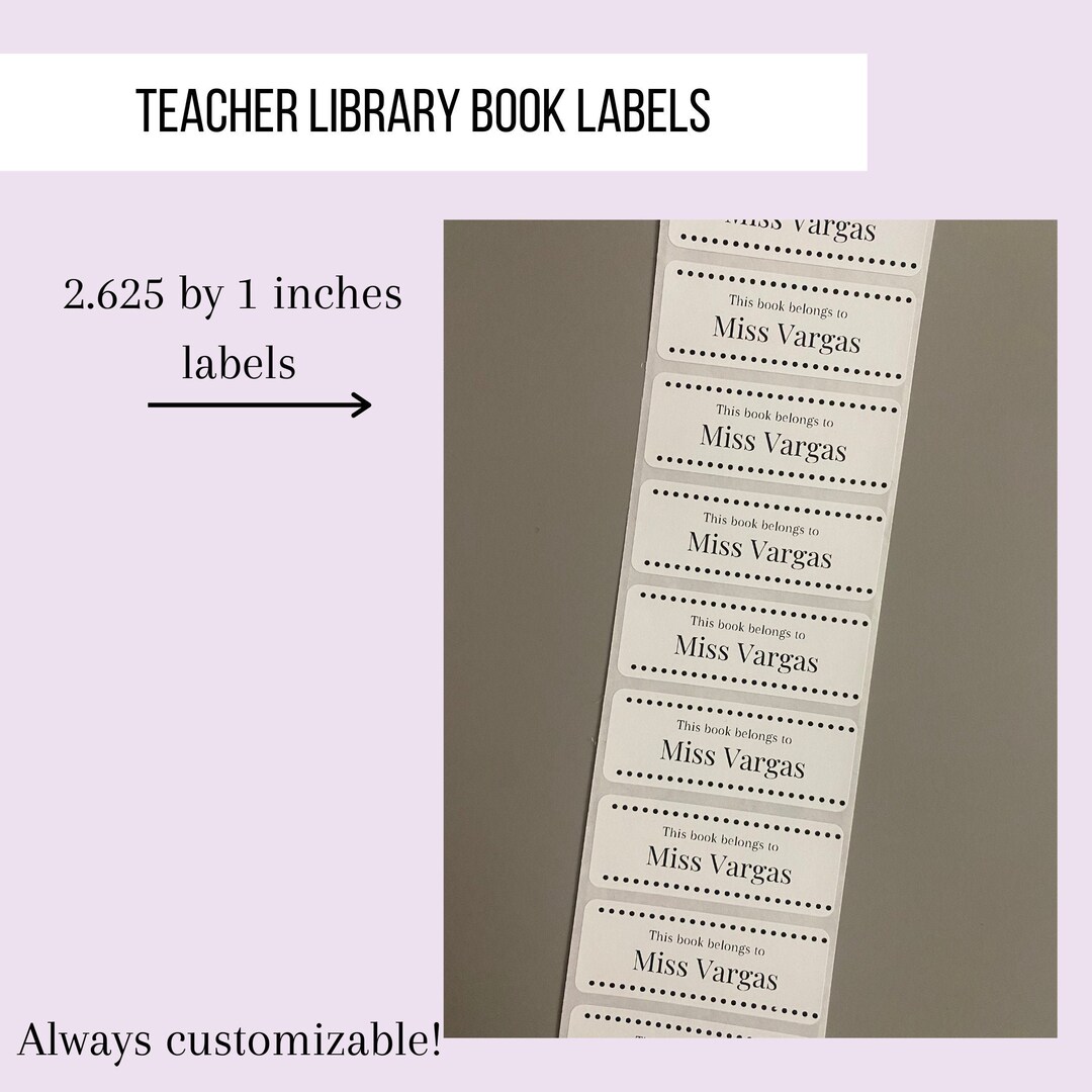 Personalized Teacher Name Labels Classroom Library Labels Custom Labels ...