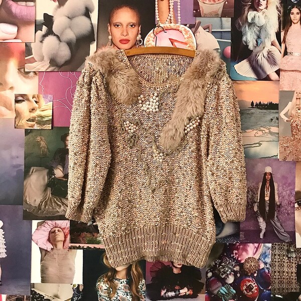 Rabbit Fur Sweater - Etsy