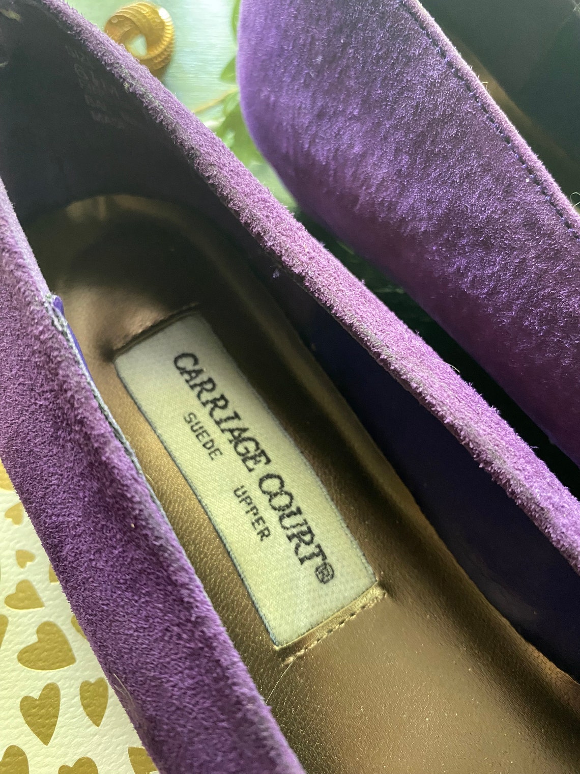 Vintage Flats in Purple Suede by Carriage Court, Size 6 1/2 - Etsy