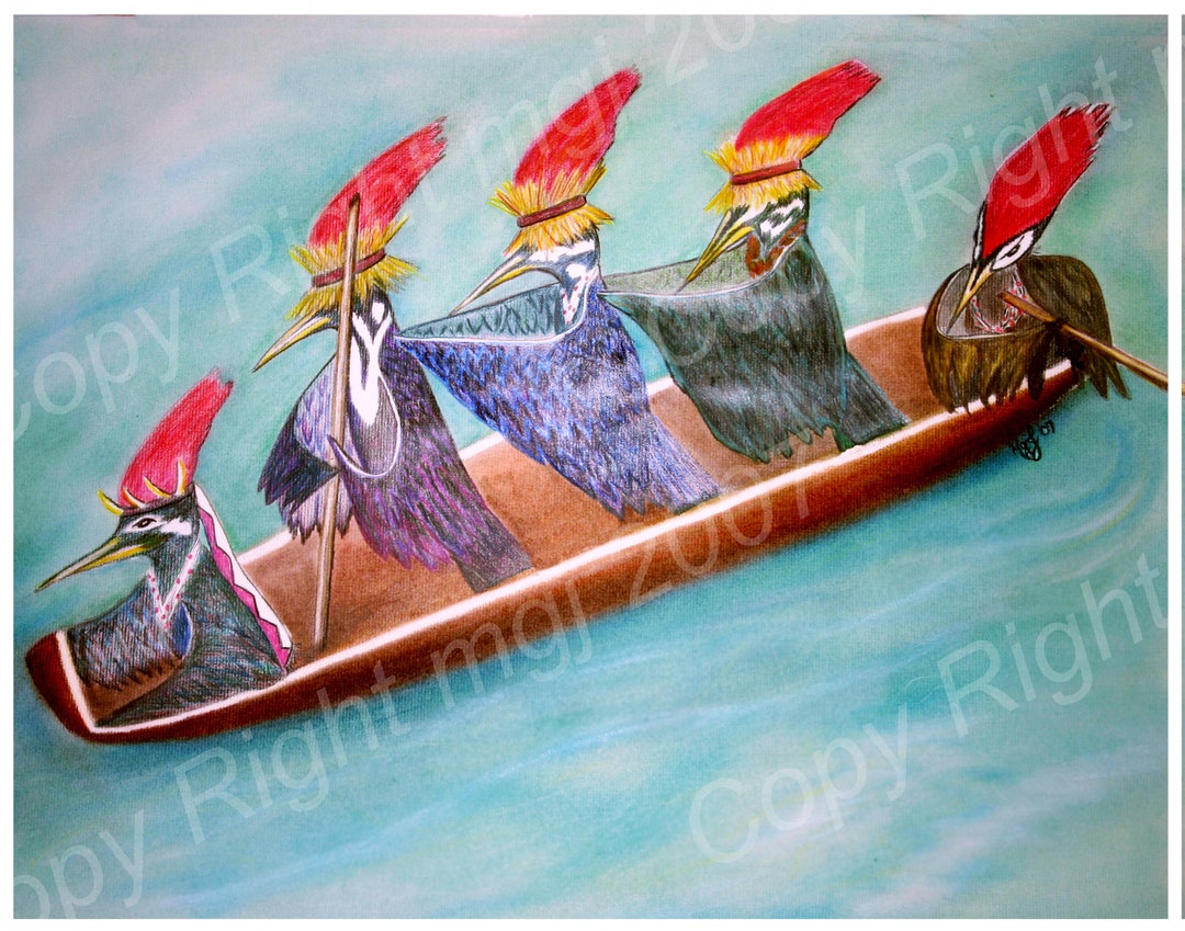 Pileated Boat Dance 16x20boat Dance 16x20 - Etsy