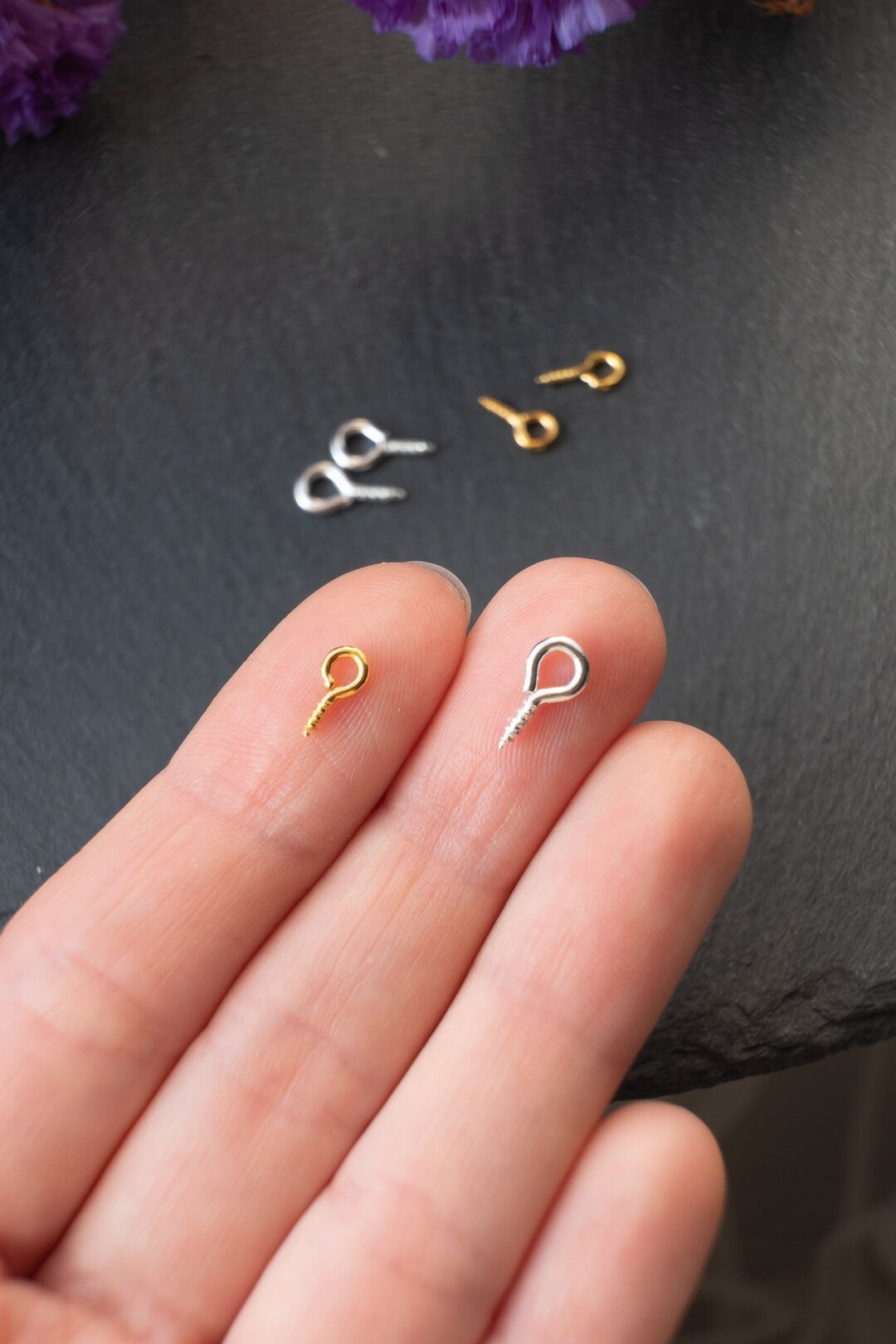 25x Small Screw Eyelet Eyelet Loop Pendant Loop Pendant Eyelet Eyelet ...