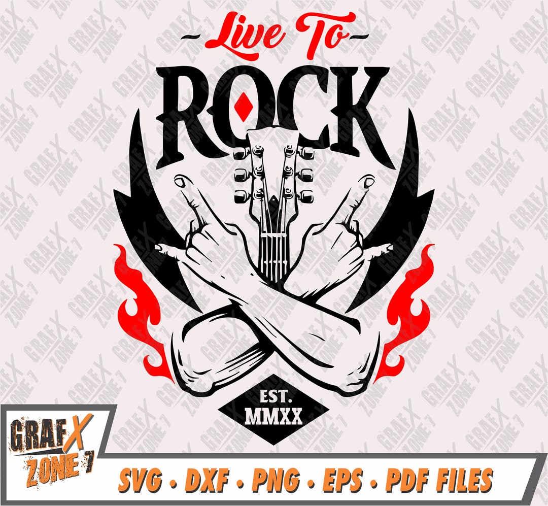 Live to Rock Est. MMXX Svg, Music Svg, Rock Shirt Svg, Rock and Roll T ...