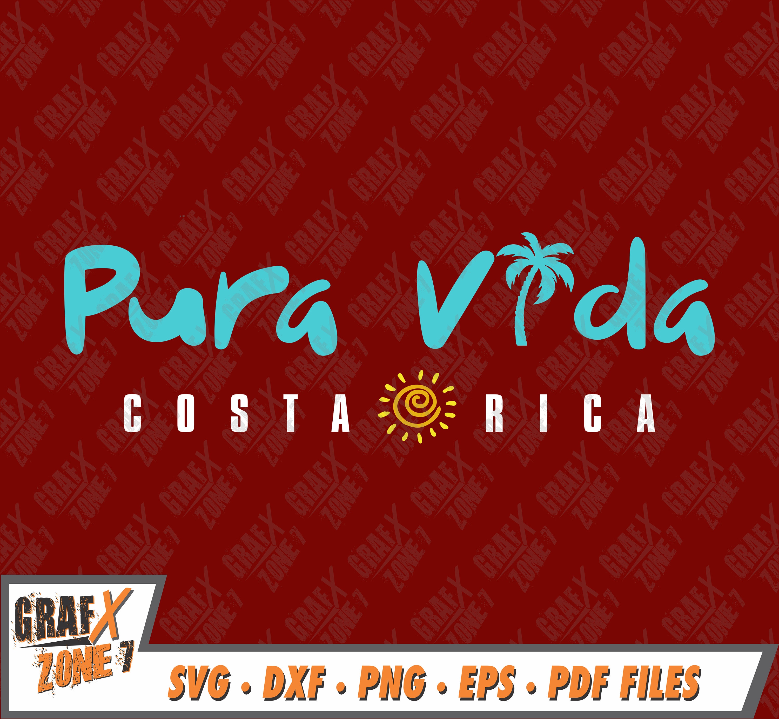 Pura Vida Costa Rica Svg Costa Rica Shirt Svg SVG Cut Files - Etsy España