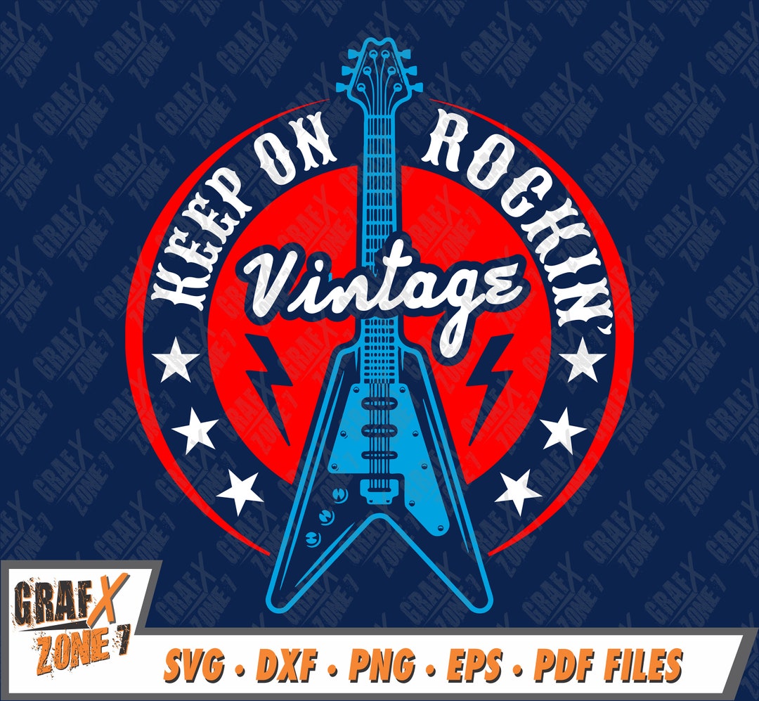 Keep on Rocking Vintage Svg, Music Svg, Rock Shirt Svg, Rock and Roll T ...