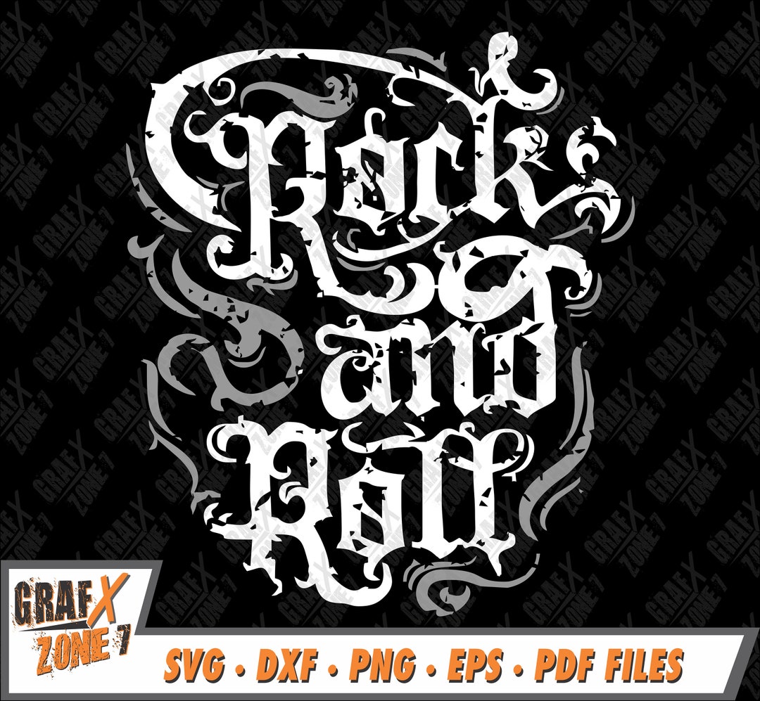 Rock and Roll Vintage Svg, Music Svg, Rock Shirt Svg, Rock and Roll T ...