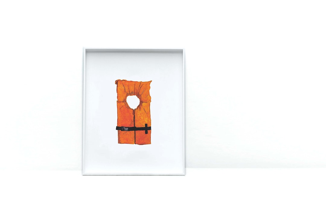 Life Jacket Watercolor Print | Wall Art | Art Prints - Etsy