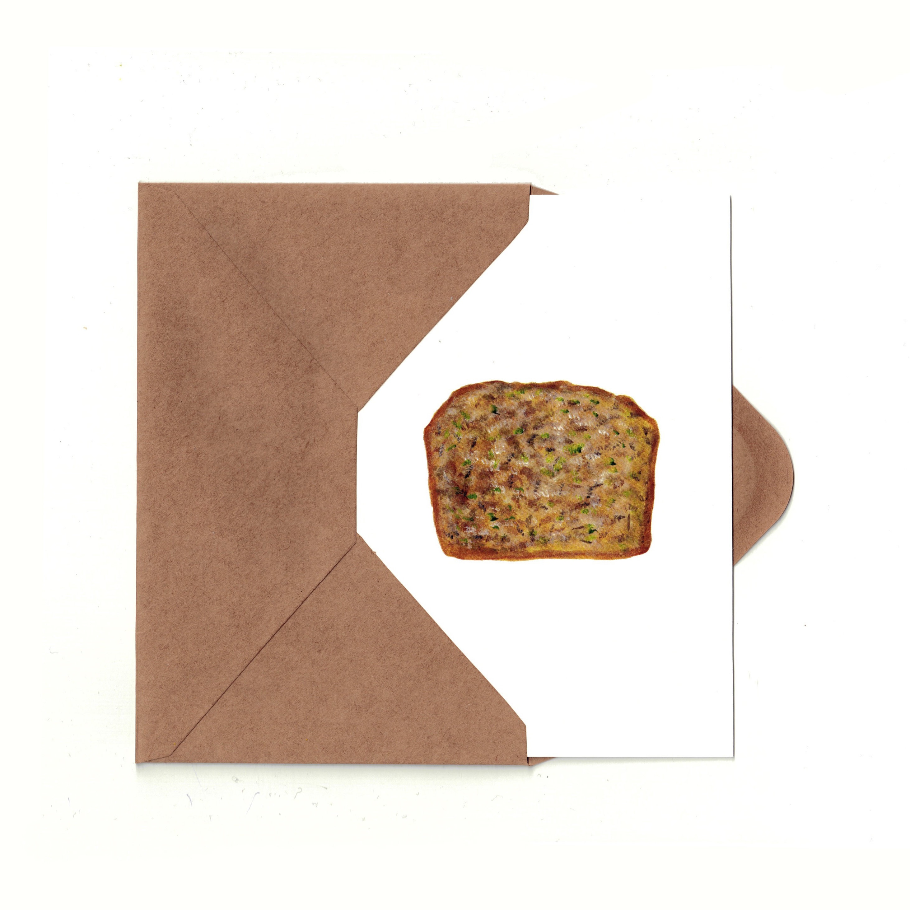 Zucchini Bread Greeting Card W/ Detachable Recipe | Etsy