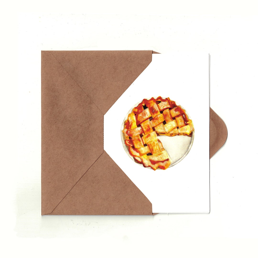 Apple Pie Greeting Card W/ Detachable Recipe - Etsy
