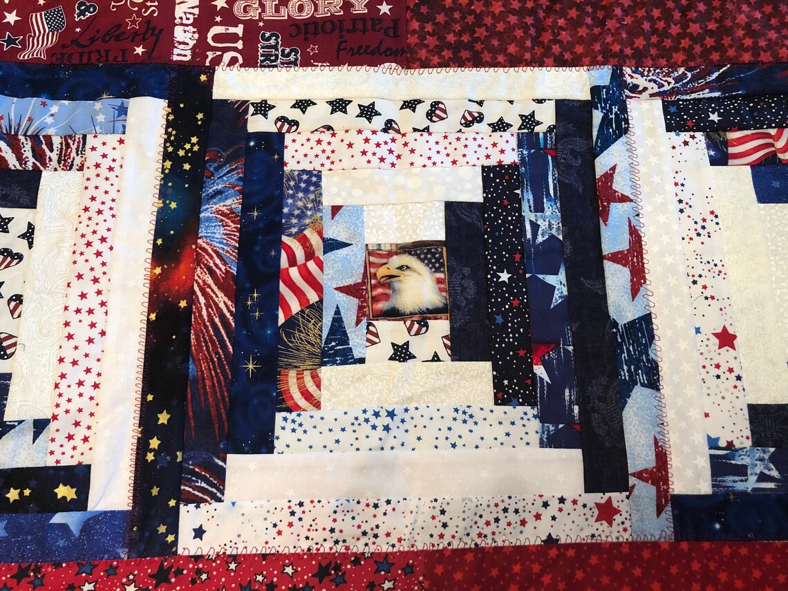 Patriotic Table Runner - Etsy