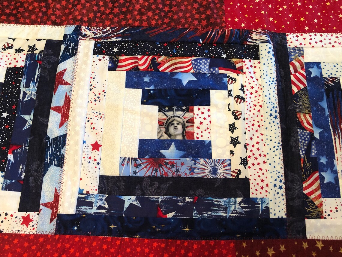 Patriotic Table Runner - Etsy