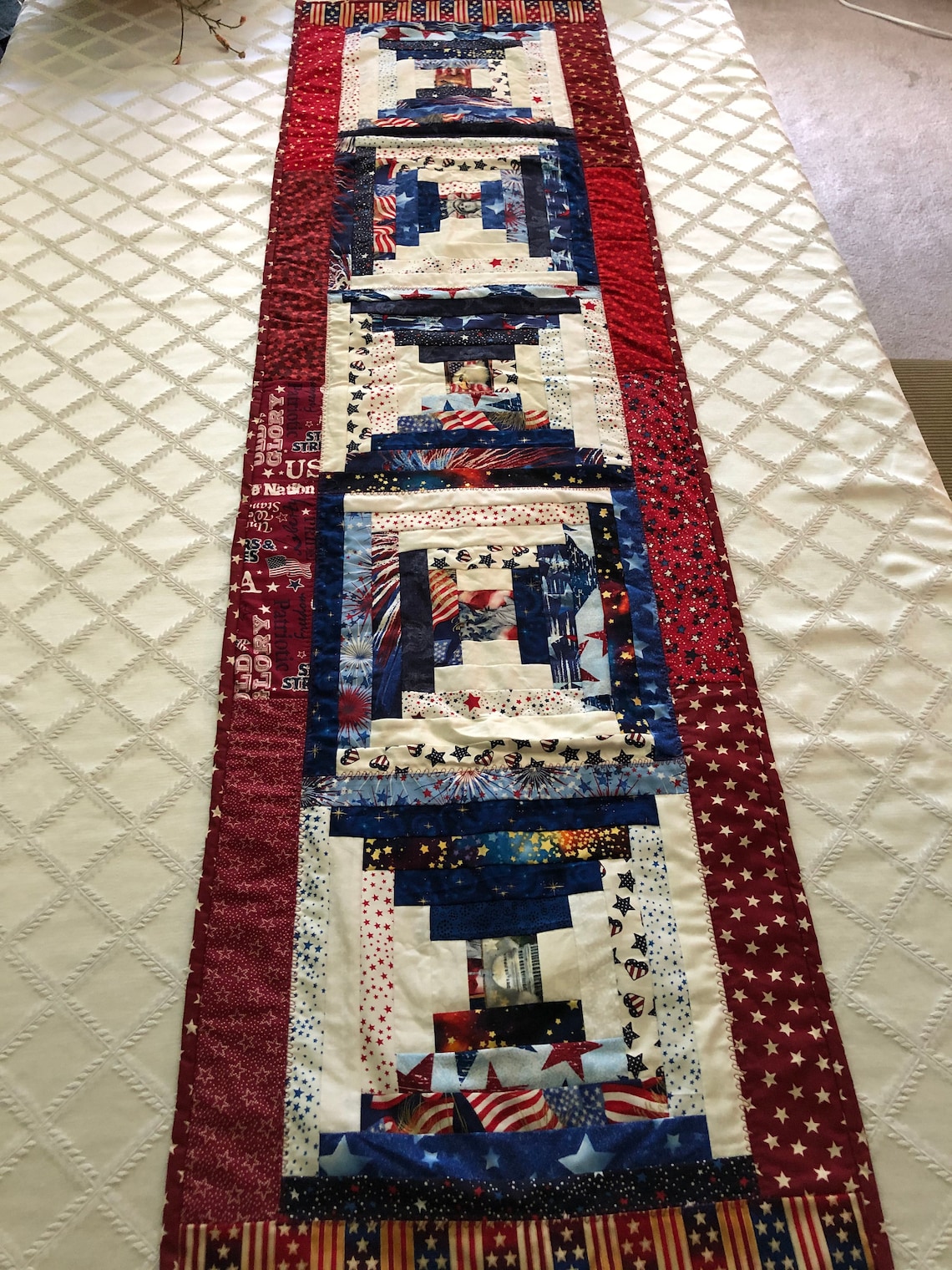Patriotic Table Runner - Etsy