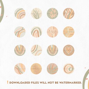 Boho Instagram Highlight Covers: Pastel Rainbow Plant Icons (digital ...
