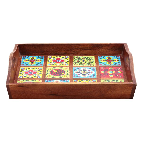 Ceramic Tile Serving Tray - Etsy