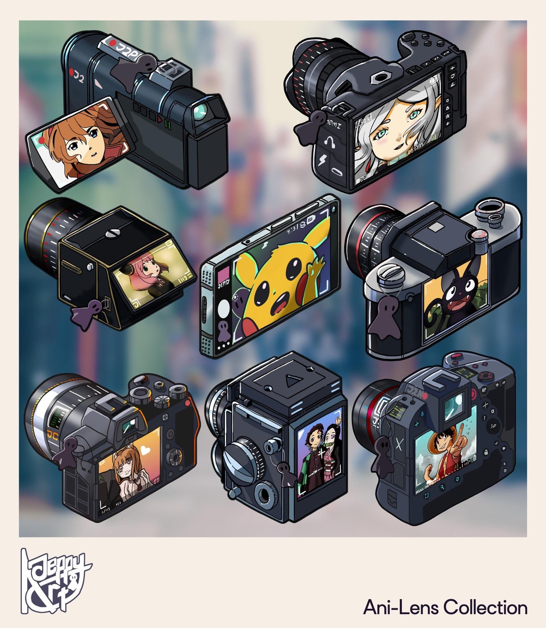 Anime Camera Sticker Collection by Jeppy-art - Etsy