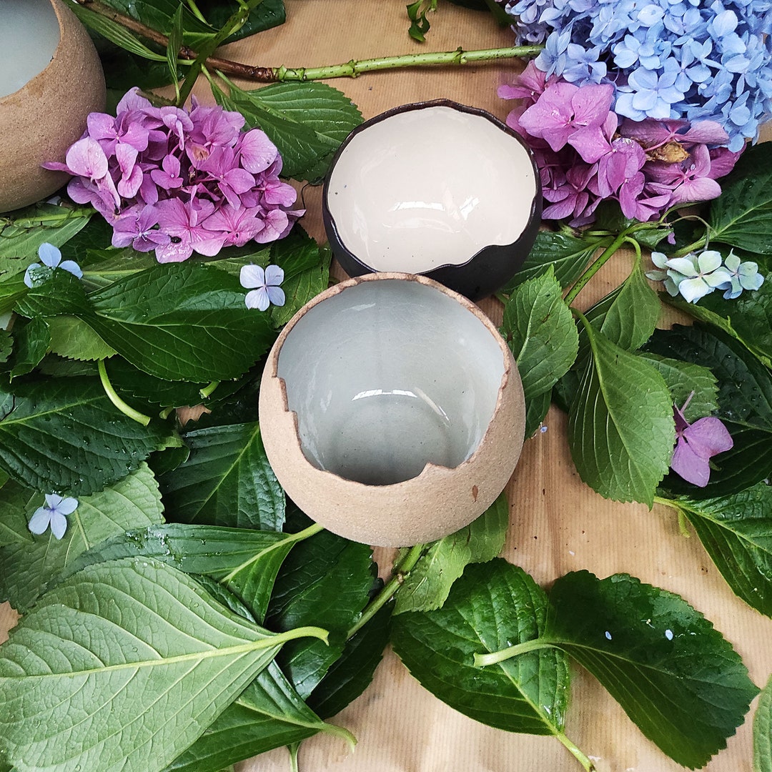 Stoneware Ceramic Aquamarine Geode Vase for Décor, Flower Arrangements ...