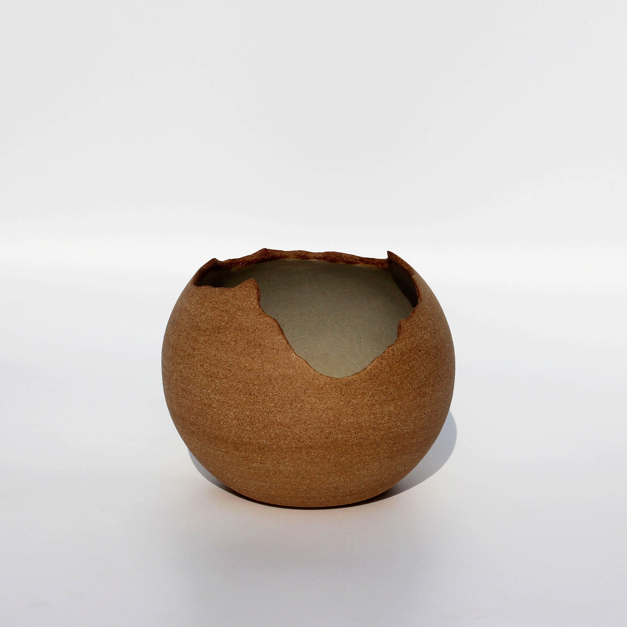 Stoneware Ceramic Aquamarine Geode Vase for Décor, Flower Arrangements ...