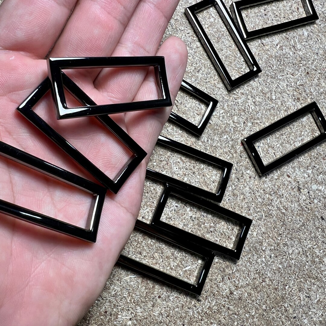 38mm Black Rectangle Metal Closed Loop Rings / High Quality 3 Layers ...