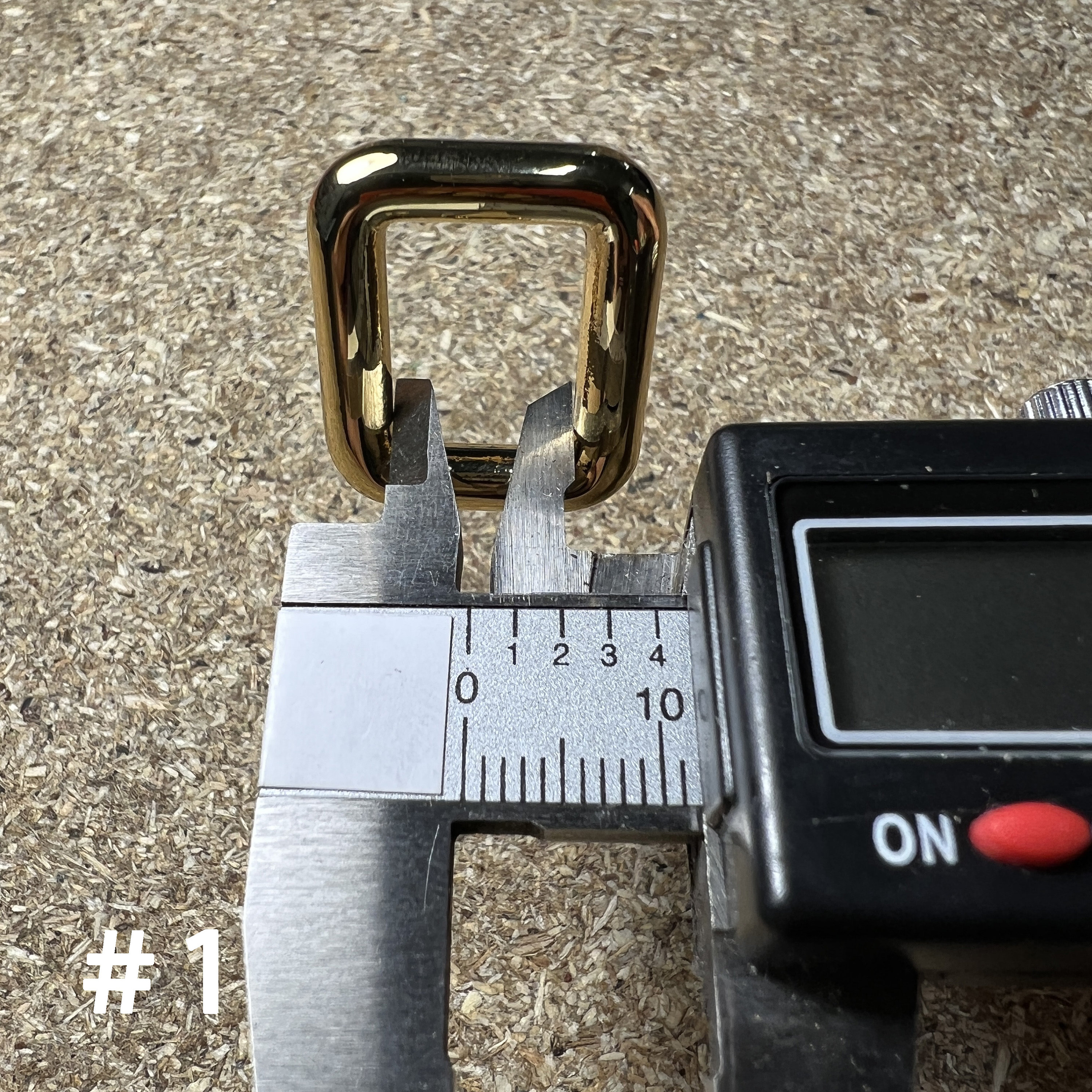 16/26/32mm 24K Gold Rectangle Metal Elliptical Gold Ring Strap ...