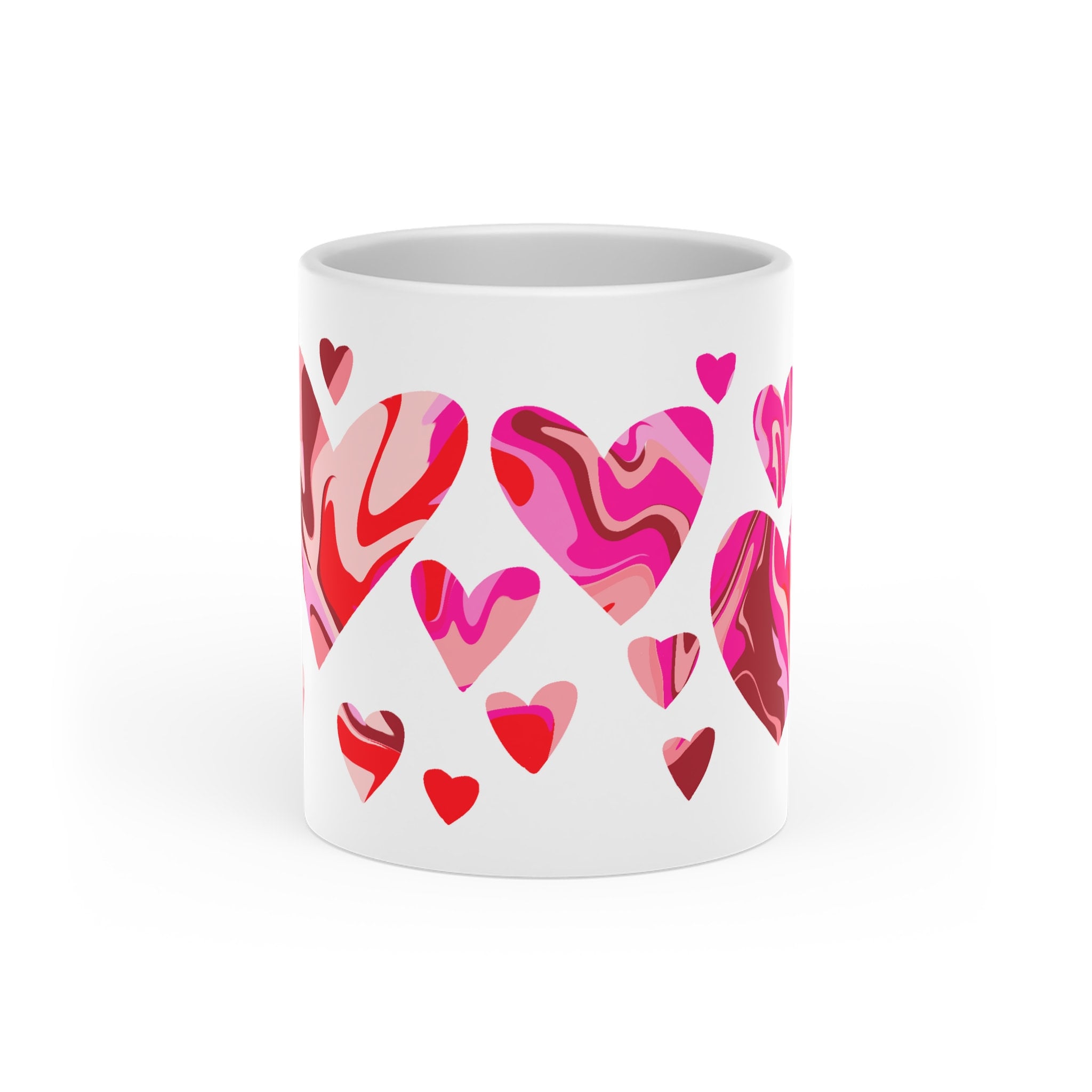 Valentines Day Heart-shaped Handle Mug Valentines Day Mug Heart Mug Red ...