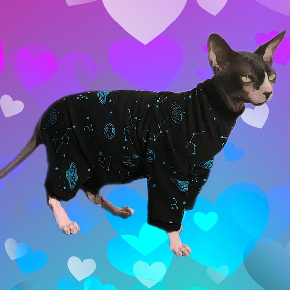 Universe Print Cat Romper Catsuit Pyjamas Sphynx Clothes | Etsy