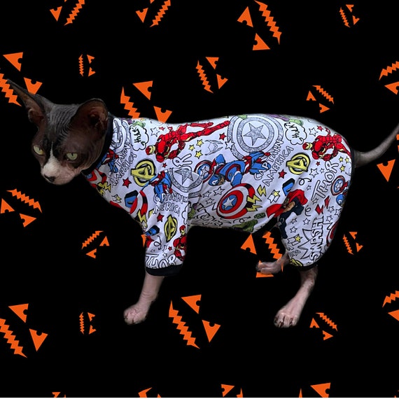 Marvel's Avengers Cat Romper Catsuit Pyjamas Sphynx - Etsy