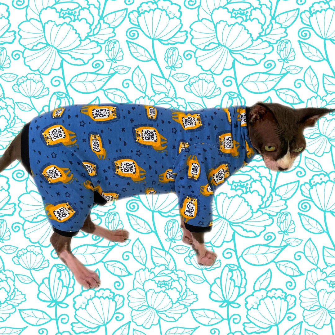Lion Roar Cat Romper Catsuit Pyjamas Sphynx Clothes Clothing - Etsy