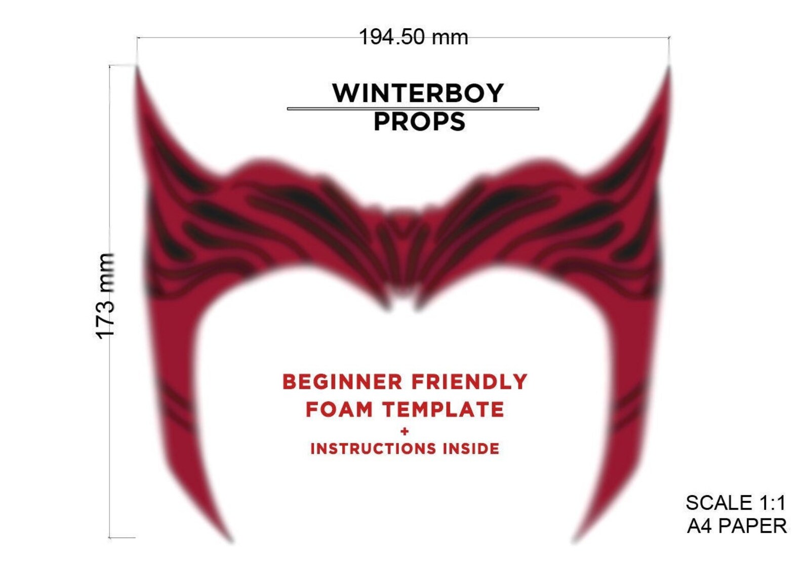 Scarlet Witch Headpiece Template