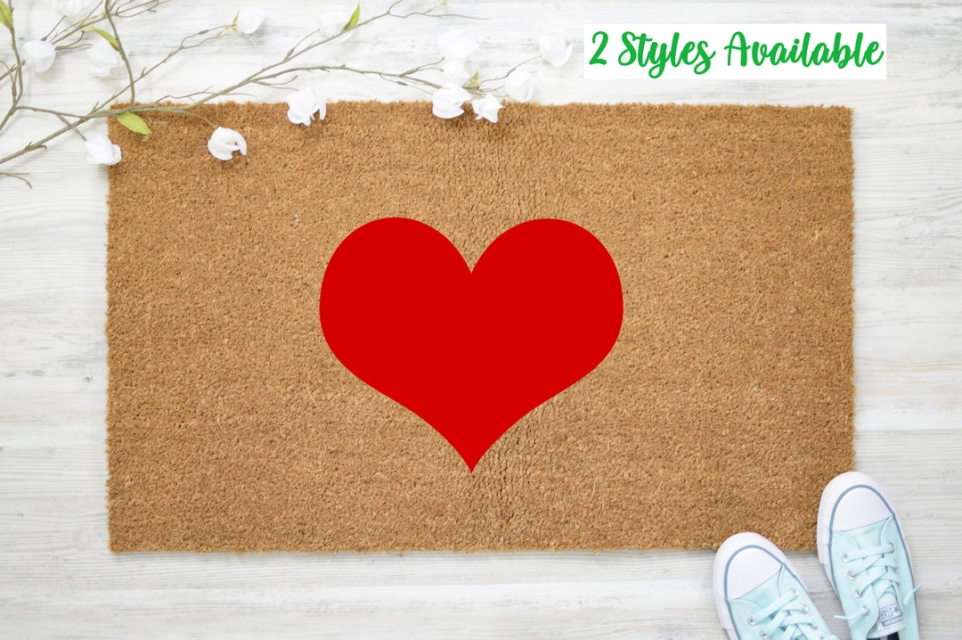 Heart Doormat | Cute Welcome Mats for Valentine’s Day or Any Day! - Etsy
