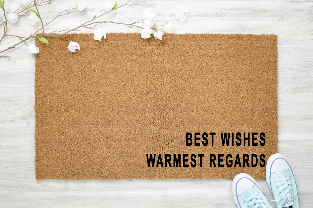 Best Wishes Warmest Regards Doormat, Ew David Doormat, Funny Doormat ...